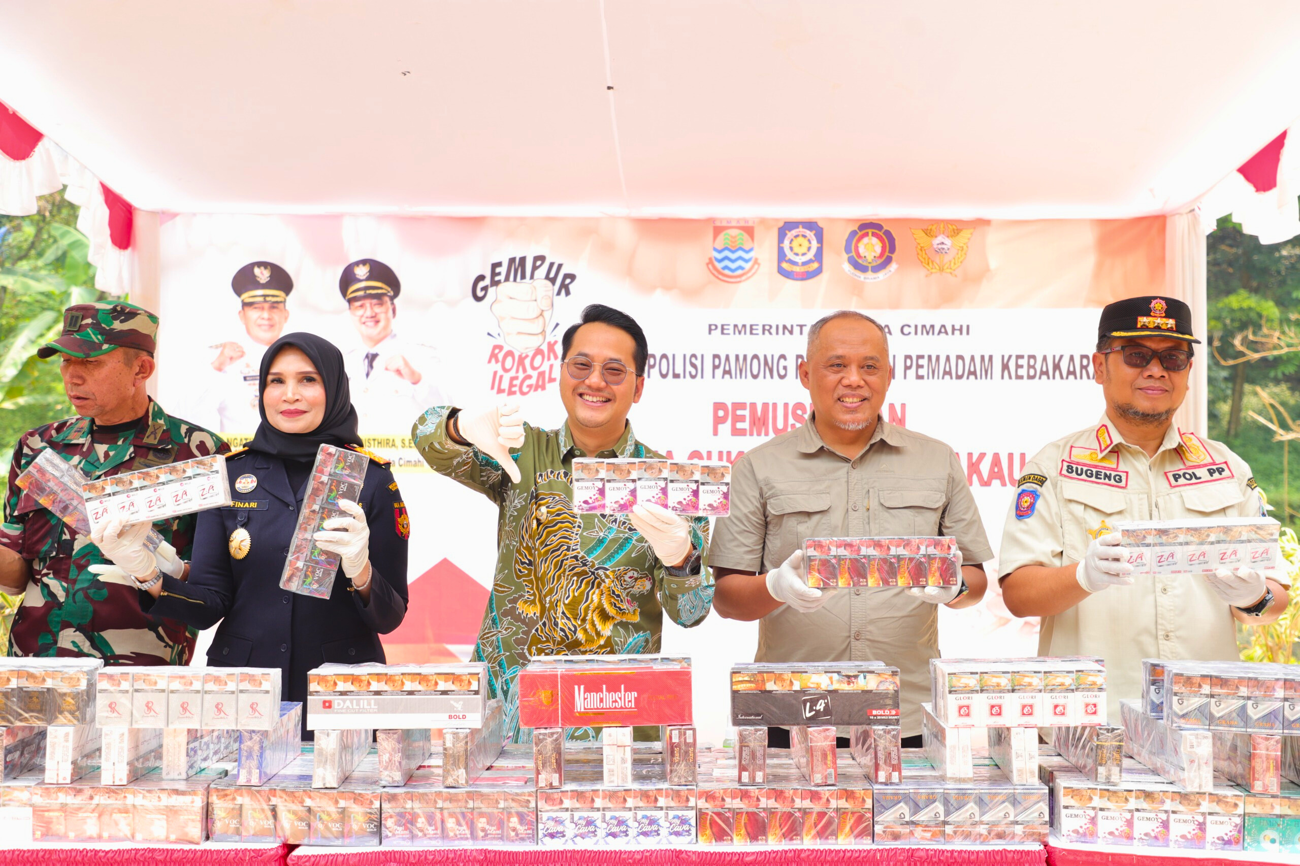 Gempur Rokok Ilegal, Pemkot Cimahi Musnahkan Sejuta Batang Rokok Ilegal ...